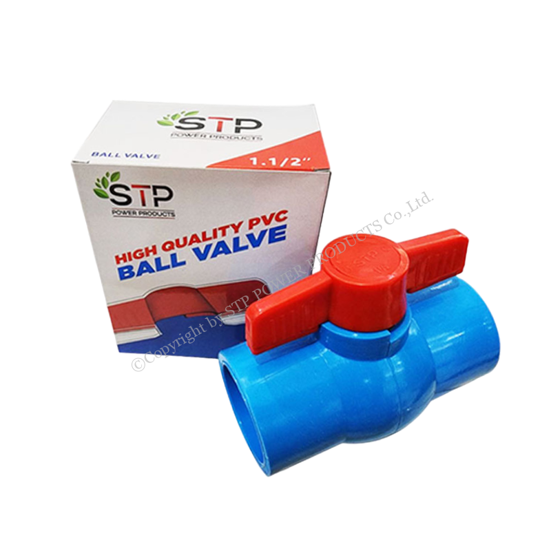บอลวาล์ว PVC STP 1.1/2" สวม (50) - บริษัท เอส ที พี พาวเวอร์ โพรดักส์ จำกัด
